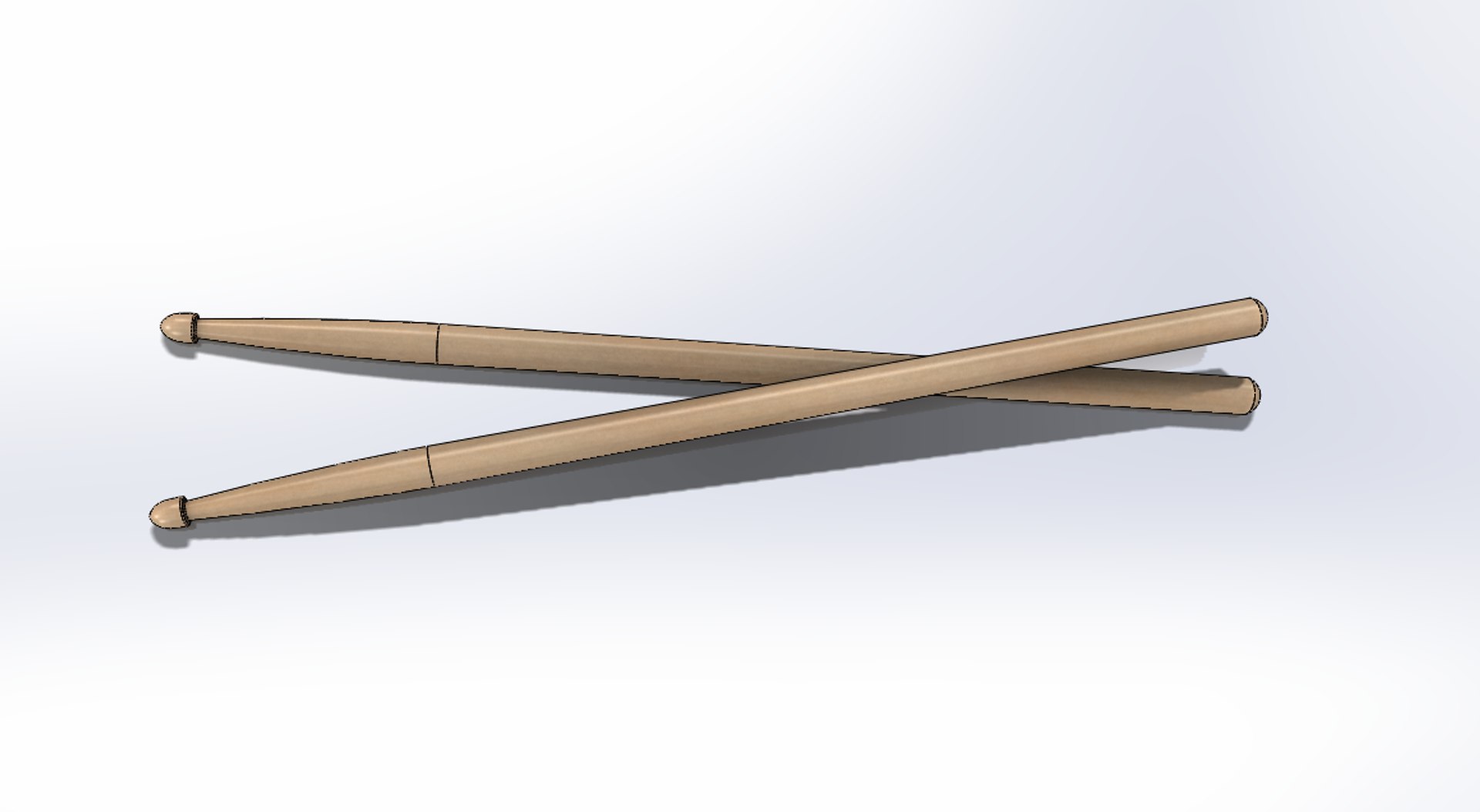 drum sticks 5a 3d model