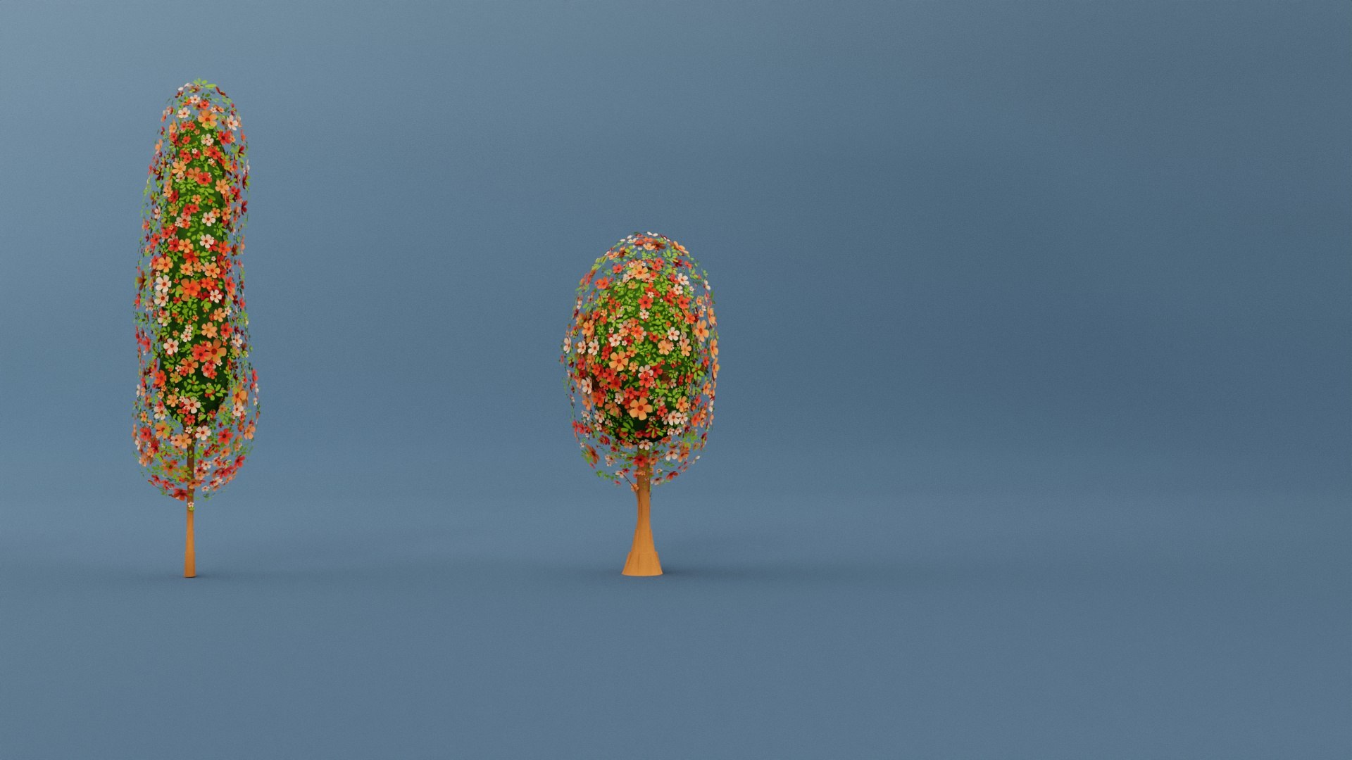 19 Cartoon Trees And Bushes Corona Renderer Collection 52 Model ...