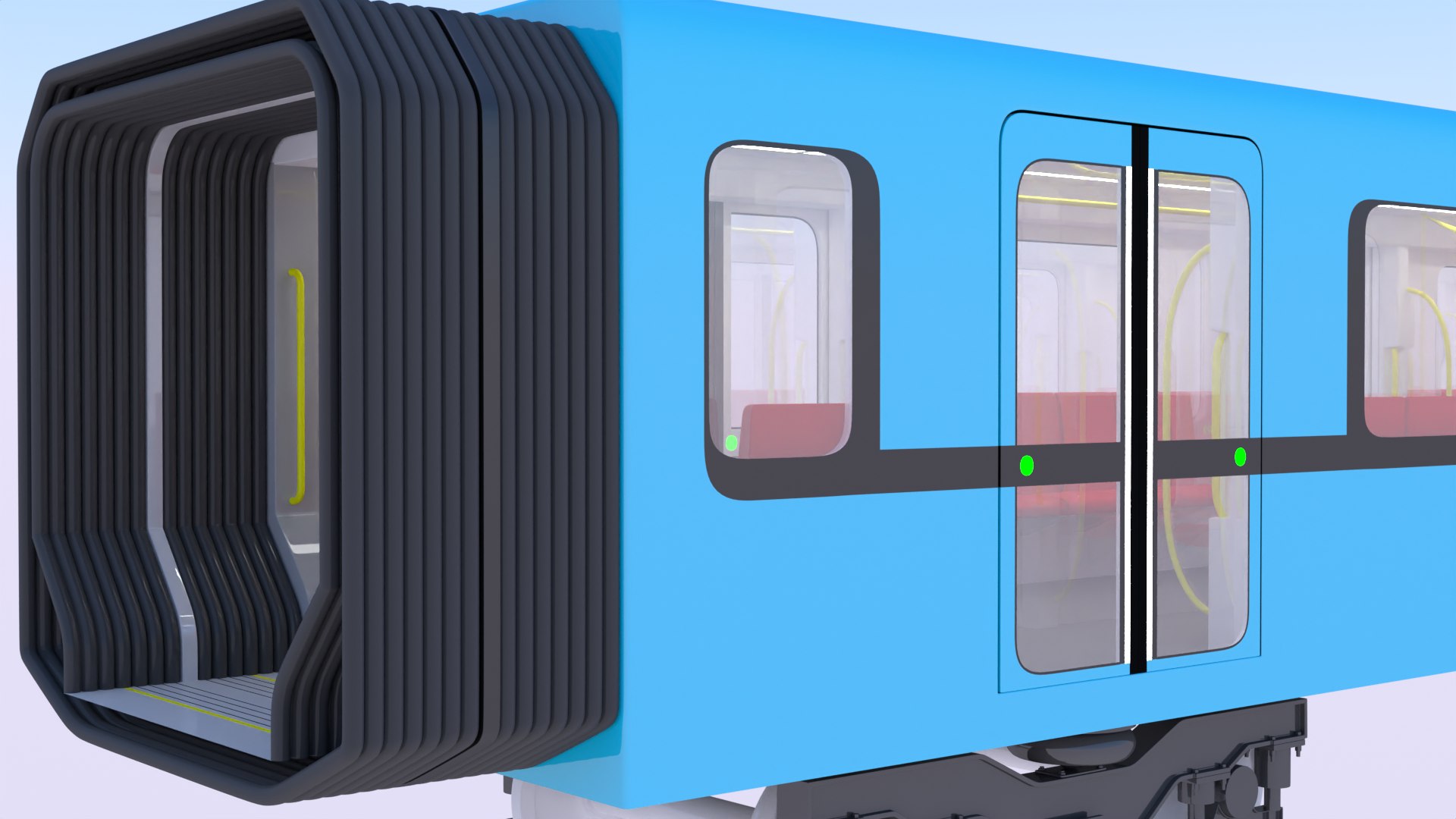 3D Metro middle coach concept model - TurboSquid 2163271