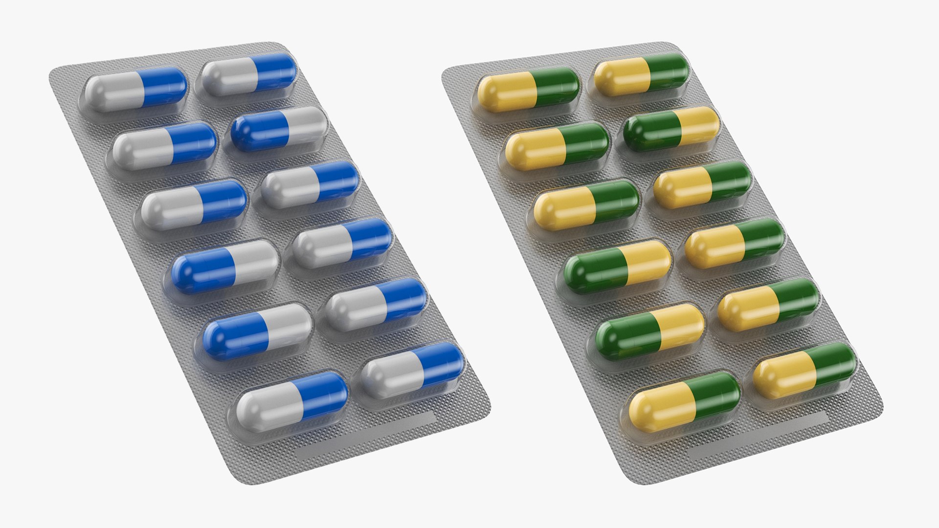 Blister Pills Pack 02 Model - TurboSquid 2164335