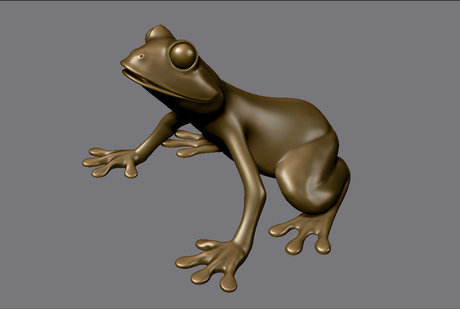 3d Frog Print Model