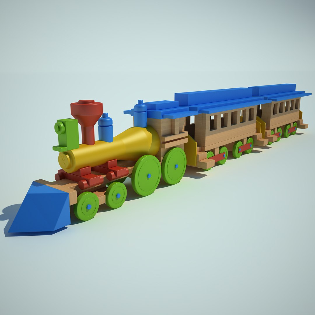 3d model of toy train