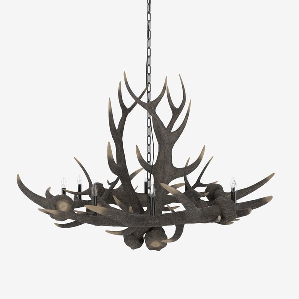 3d antler chandelier light