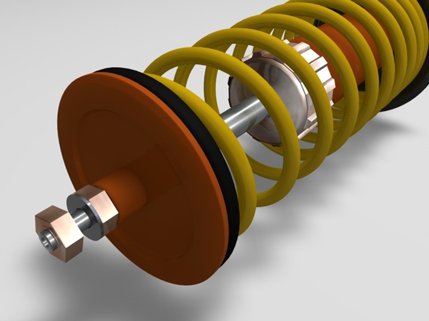 Car Shock Absorber C4d