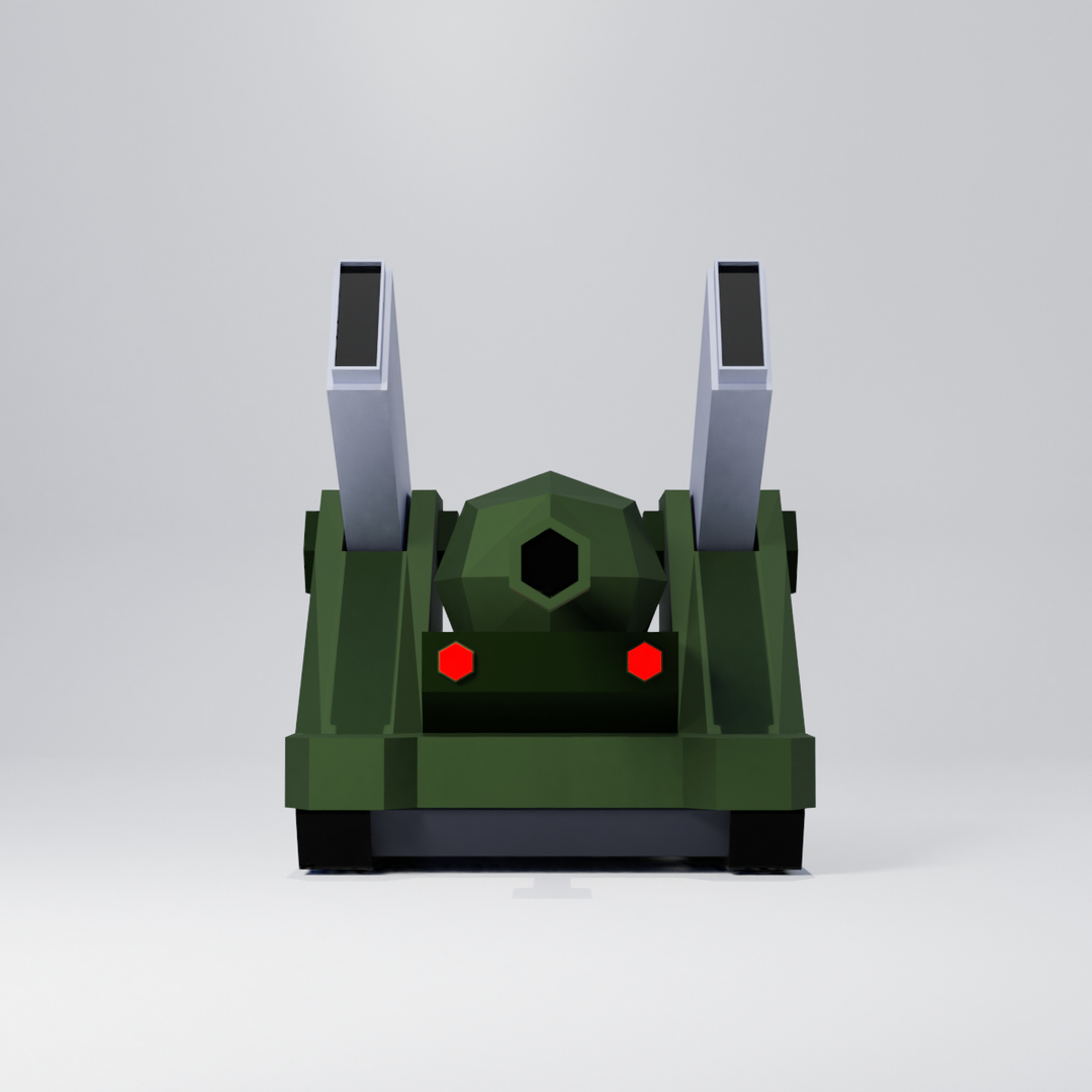 3D low-poly tank rocket - TurboSquid 1392529