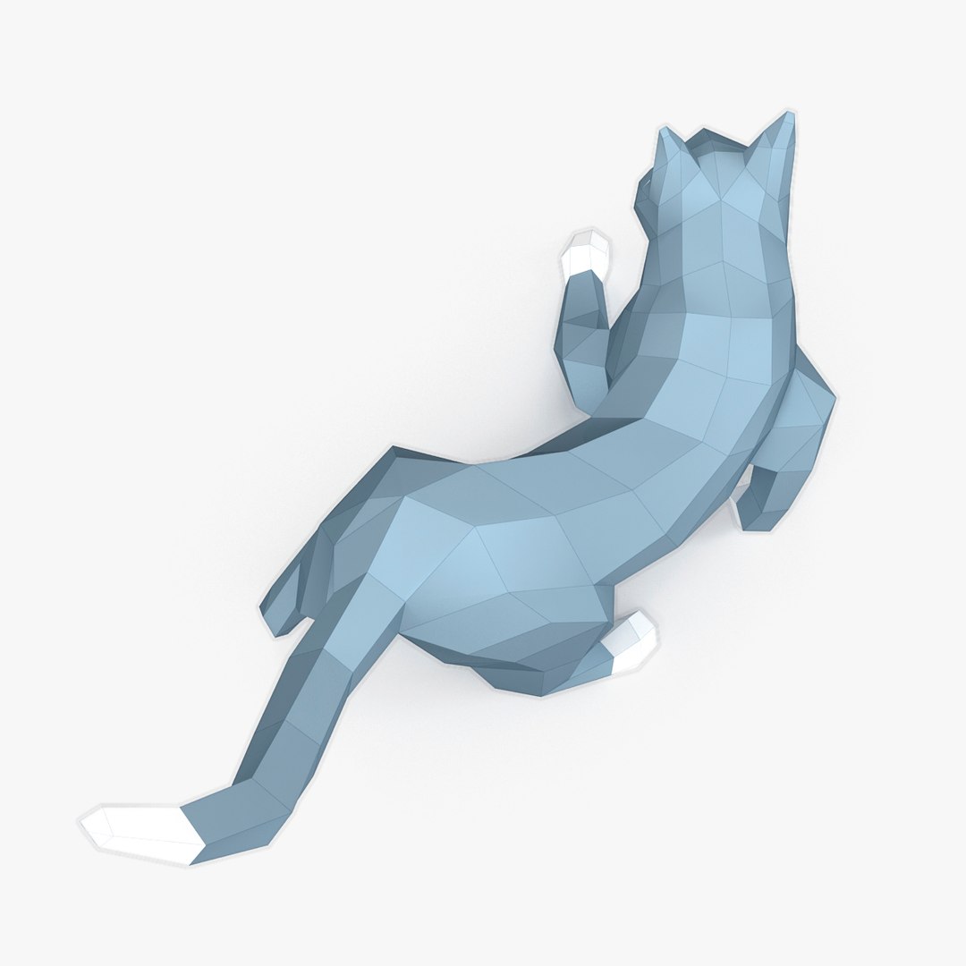 3d Model Paper Cat