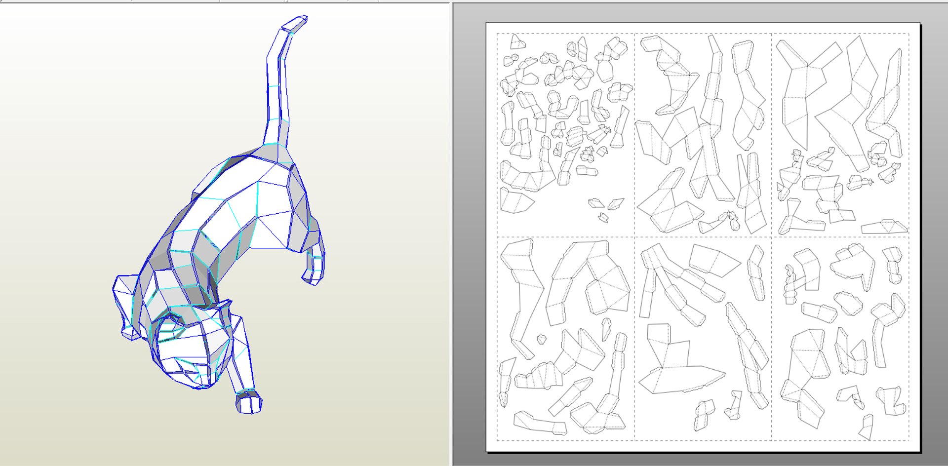 3d Model Paper Cat