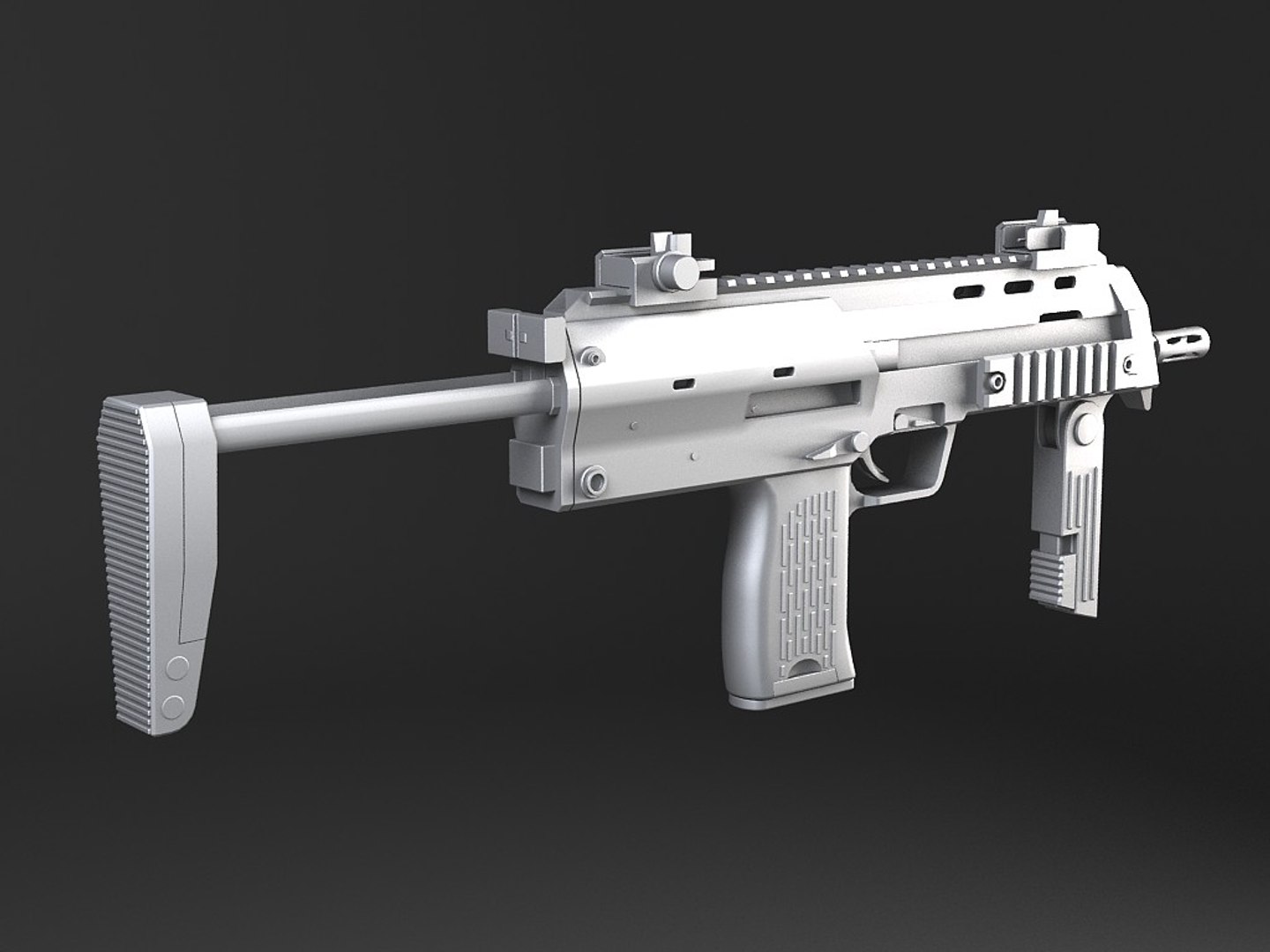 machine gun submachine c4d