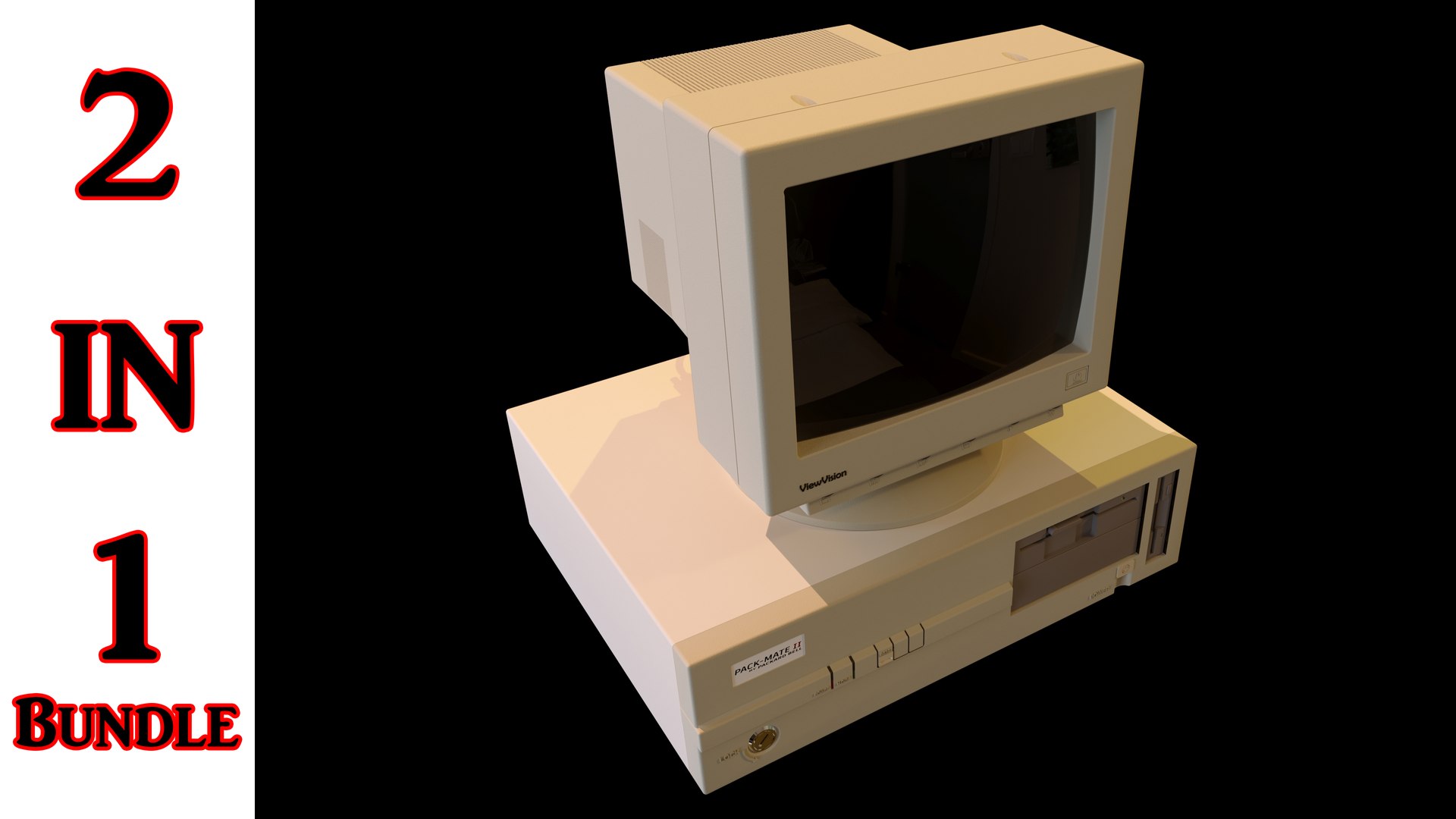 3D Model Vintage Pc Crt Monitor - TurboSquid 1543875