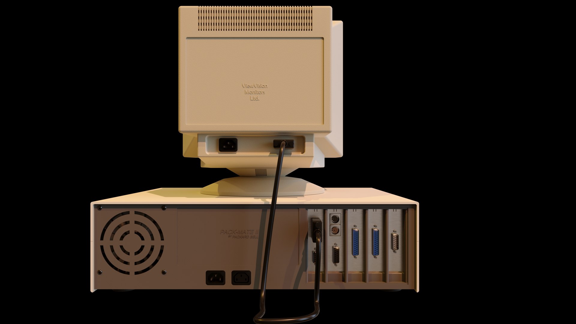 3D Model Vintage Pc Crt Monitor - TurboSquid 1543875