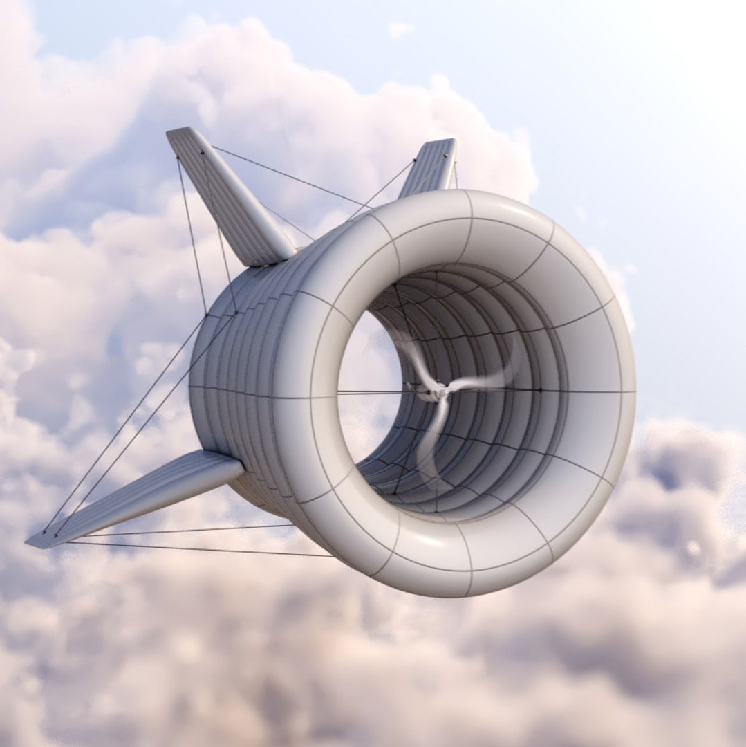3D Airborne Wind Turbine Model - TurboSquid 1577186