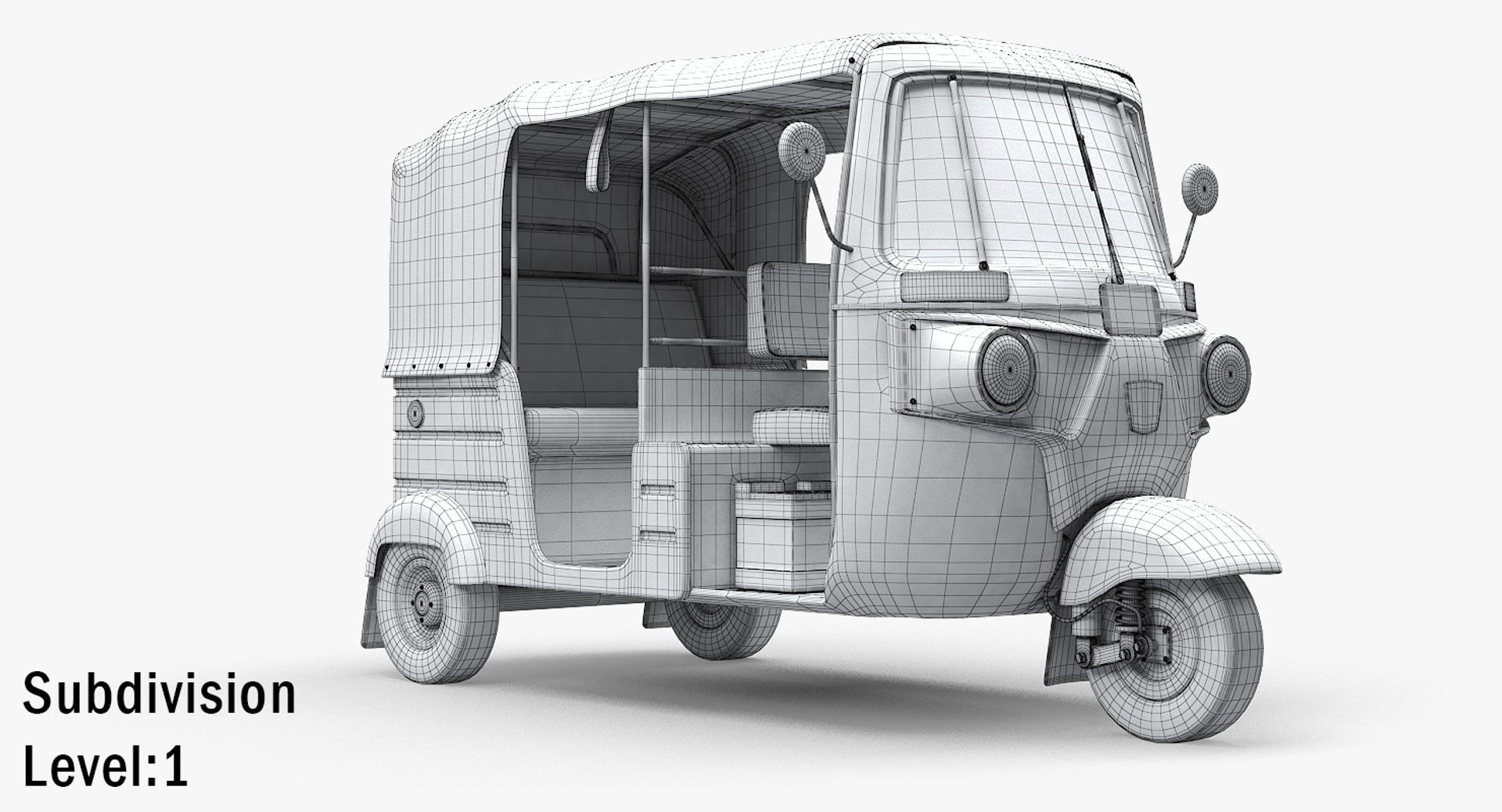 Auto Rickshaw Bajaj 3D Model - TurboSquid 1321235