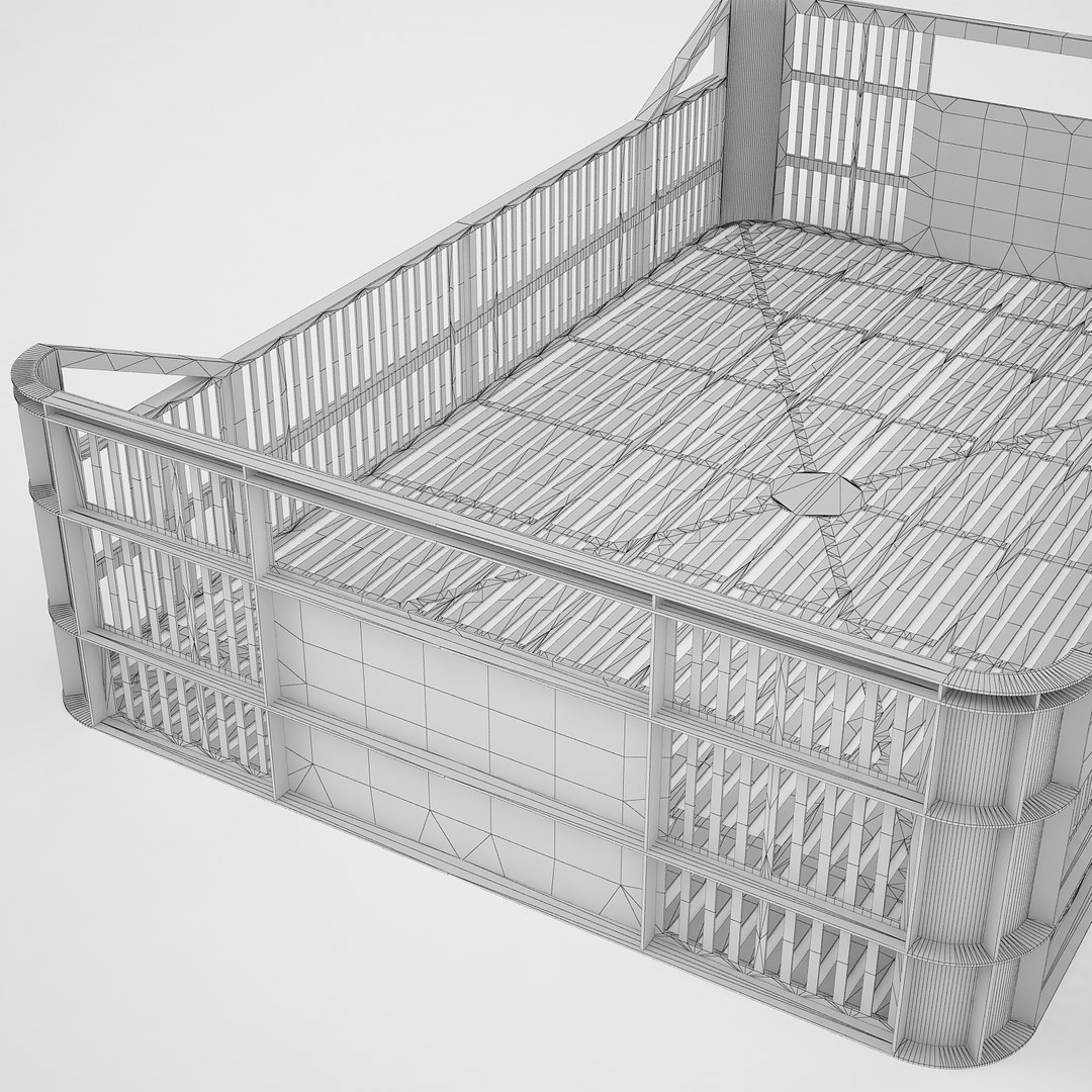 3d plastic crate model