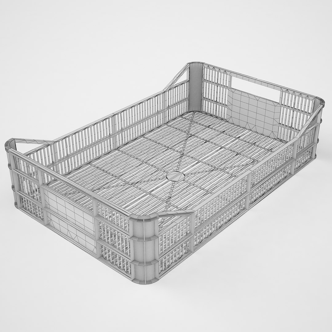 3d plastic crate model