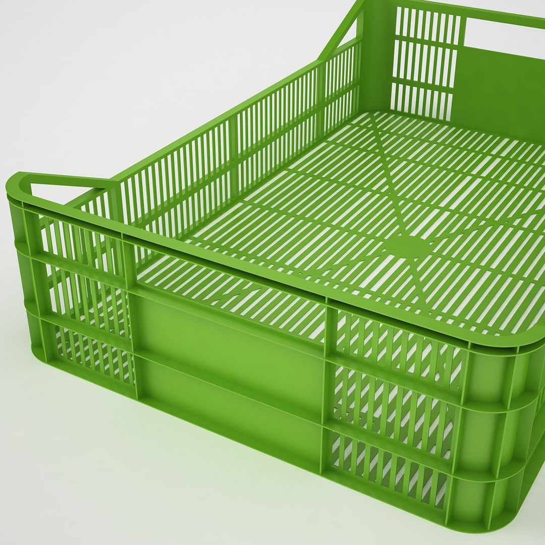 3d plastic crate model