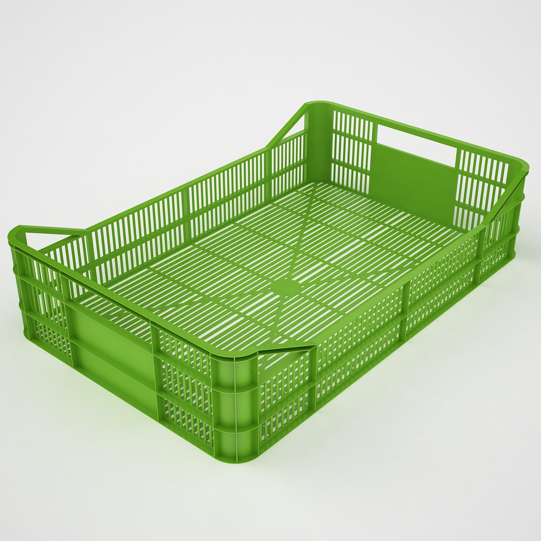 3d plastic crate model