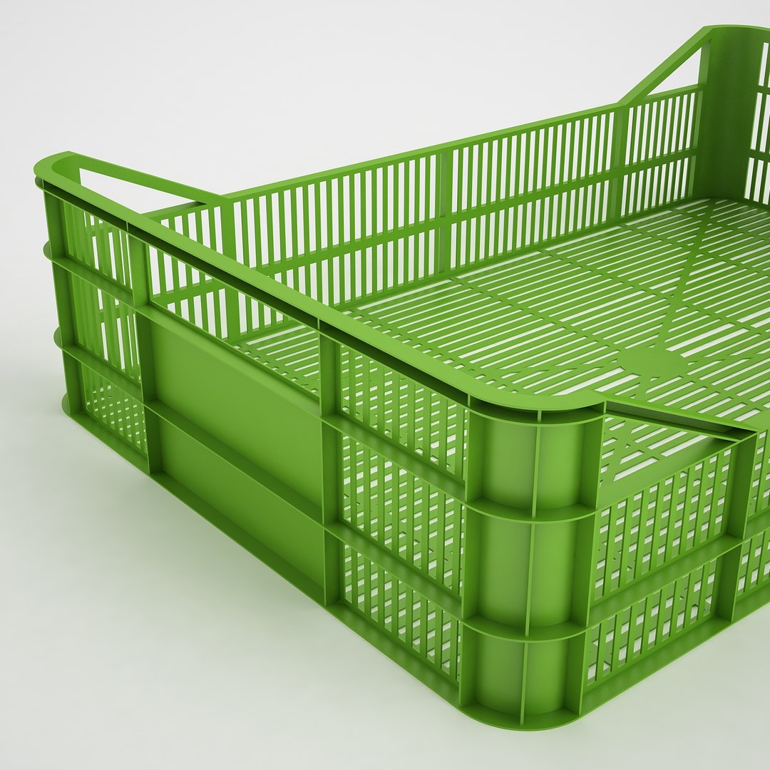 3d plastic crate model