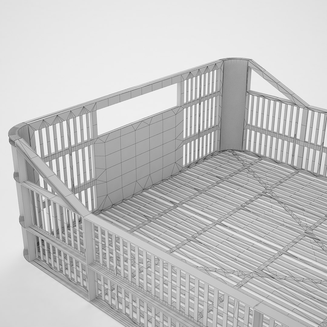 3d plastic crate model
