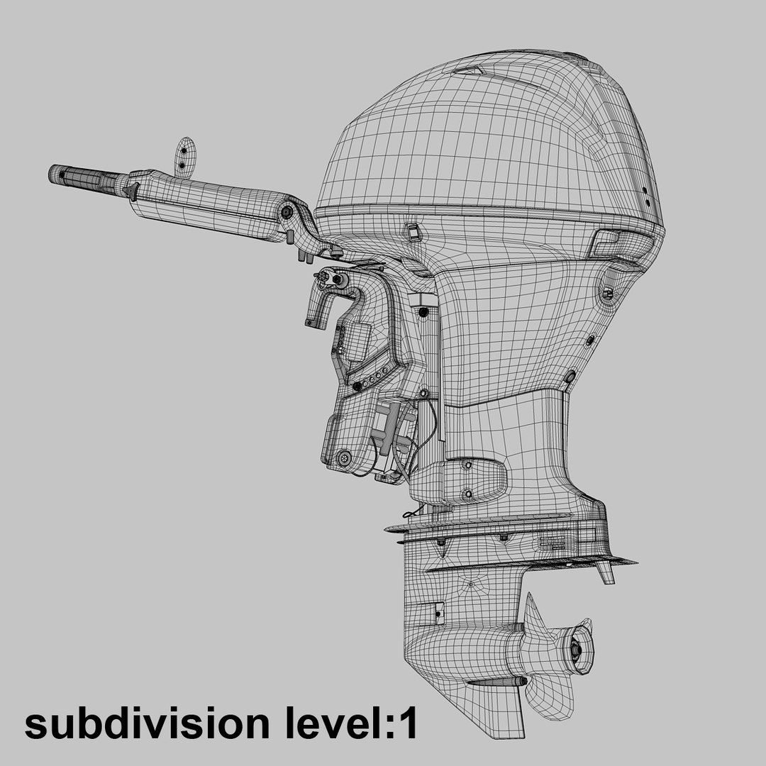 Yamaha Engine 3d Model