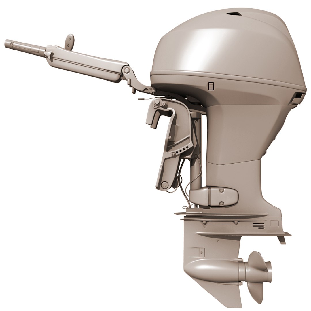 Yamaha Engine 3d Model