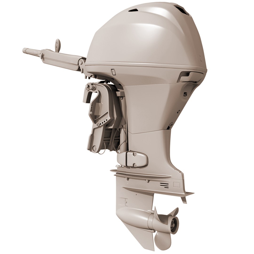 Yamaha Engine 3d Model