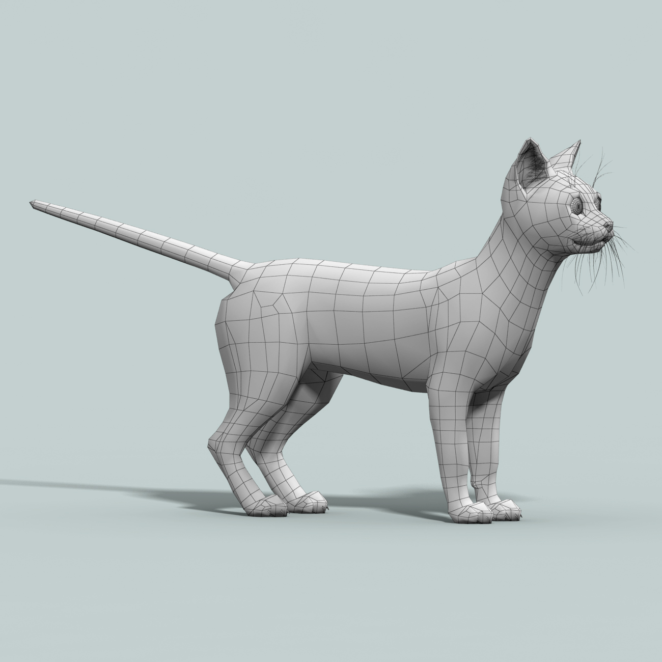 3d bengal cat 2 fur model