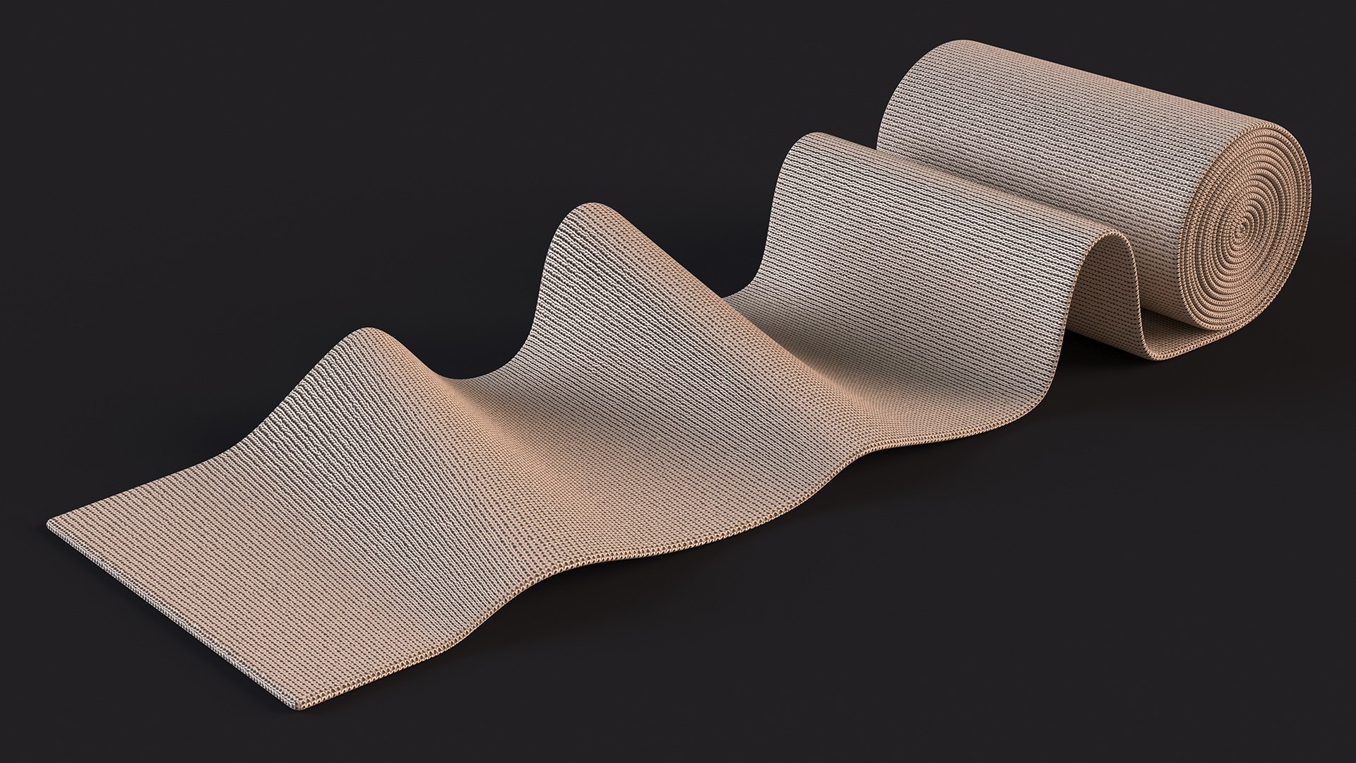 3D Unfolded Elastic Bandage Beige - TurboSquid 2225810