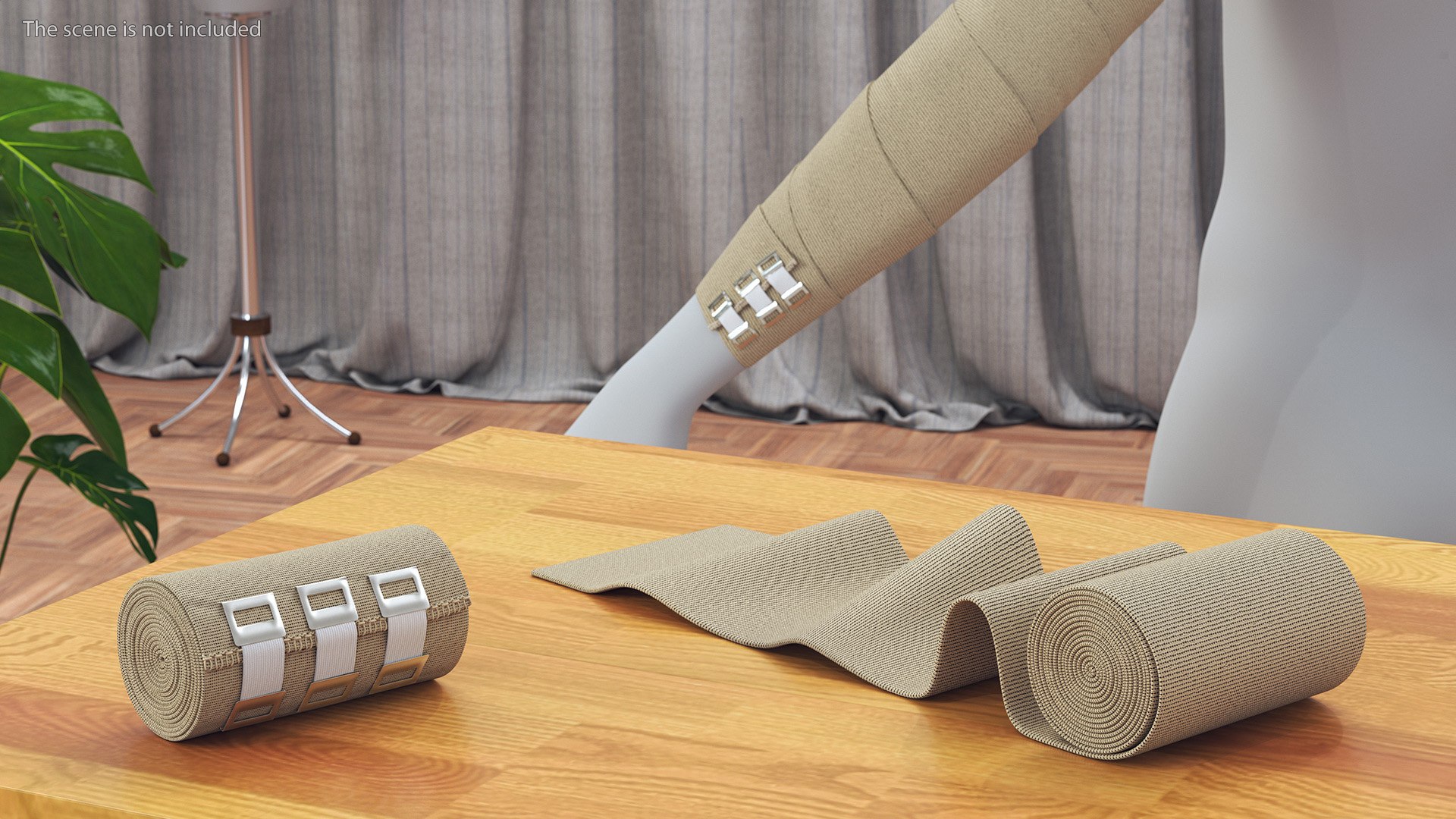 3D Unfolded Elastic Bandage Beige - TurboSquid 2225810