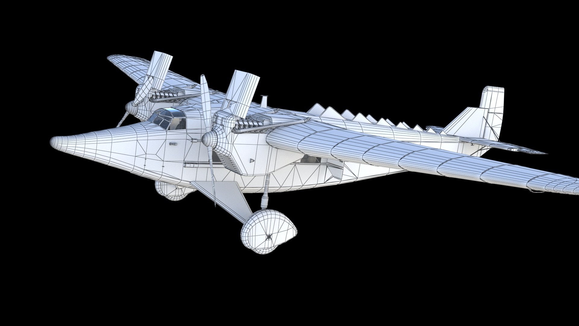 3D ANT-9 Crocodile Agitation Aircraft Model - TurboSquid 2404104