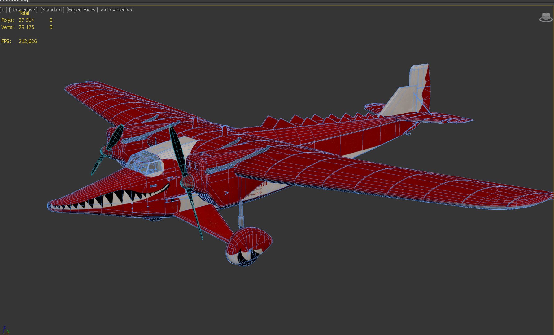3D ANT-9 Crocodile Agitation Aircraft Model - TurboSquid 2404104
