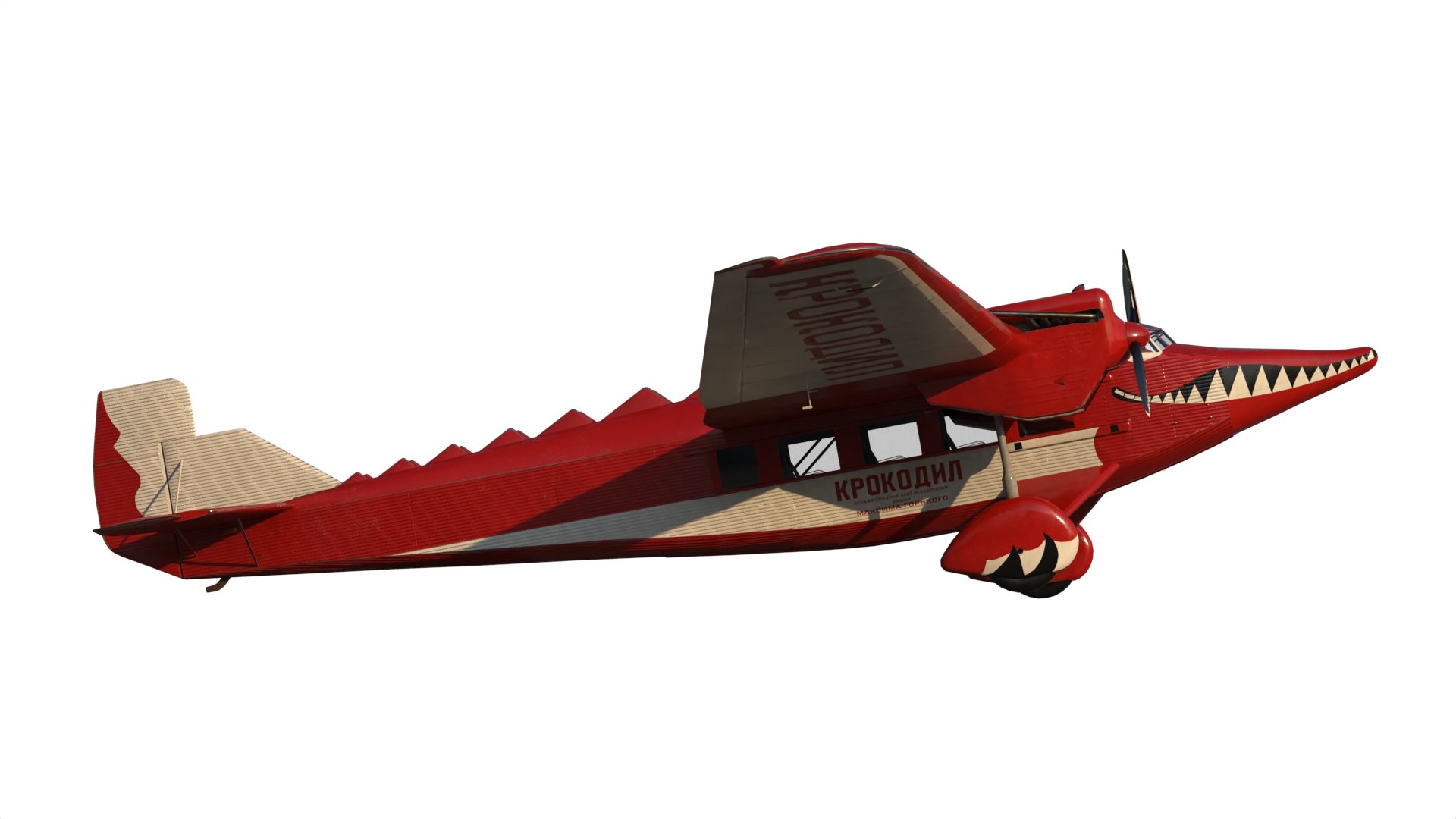 3D ANT-9 Crocodile Agitation Aircraft Model - TurboSquid 2404104