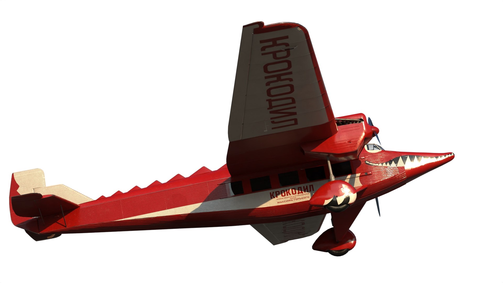 3D ANT-9 Crocodile Agitation Aircraft Model - TurboSquid 2404104