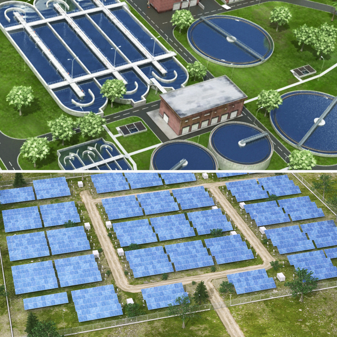 3D water treatment solar model - TurboSquid 1676602