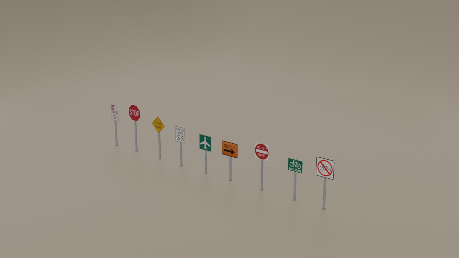 Free 3D Street Signs - TurboSquid 1878768