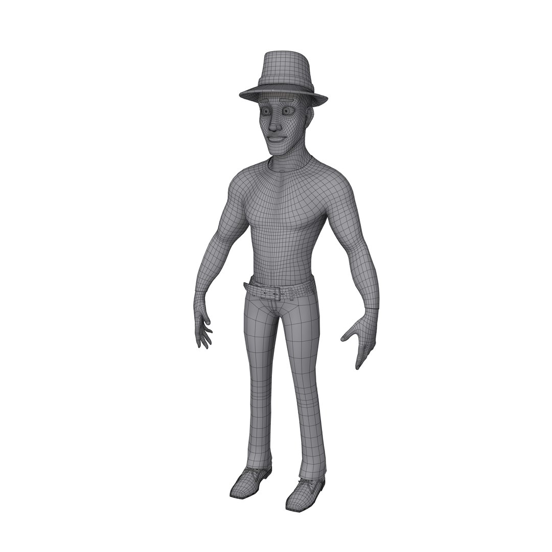 Cartoon Man Toon 3D Model - TurboSquid 1703616