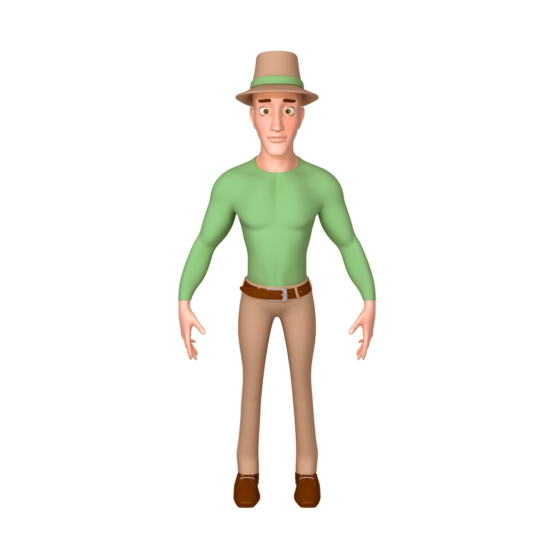 Cartoon Man Toon 3D Model - TurboSquid 1703616