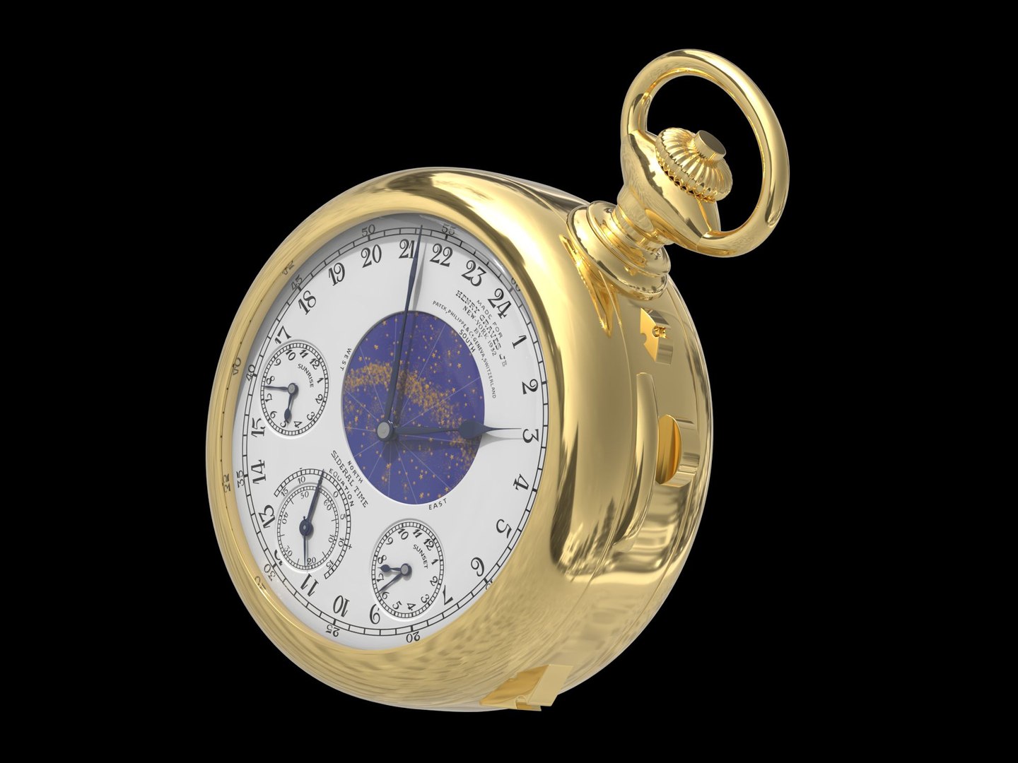 3D Patek Philippe Henry Graves Supercomplication Model - TurboSquid 1924733