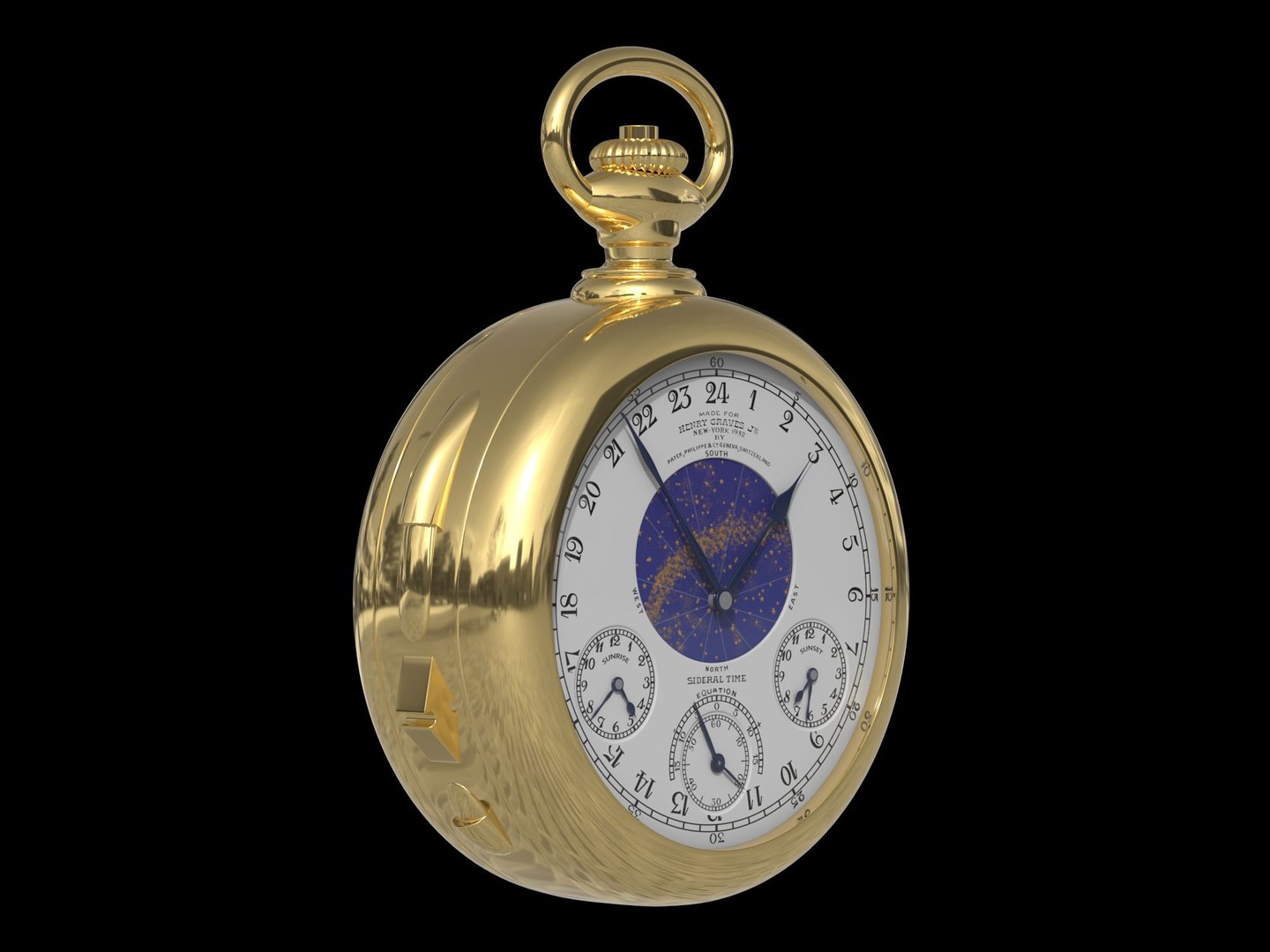 3D Patek Philippe Henry Graves Supercomplication Model - TurboSquid 1924733