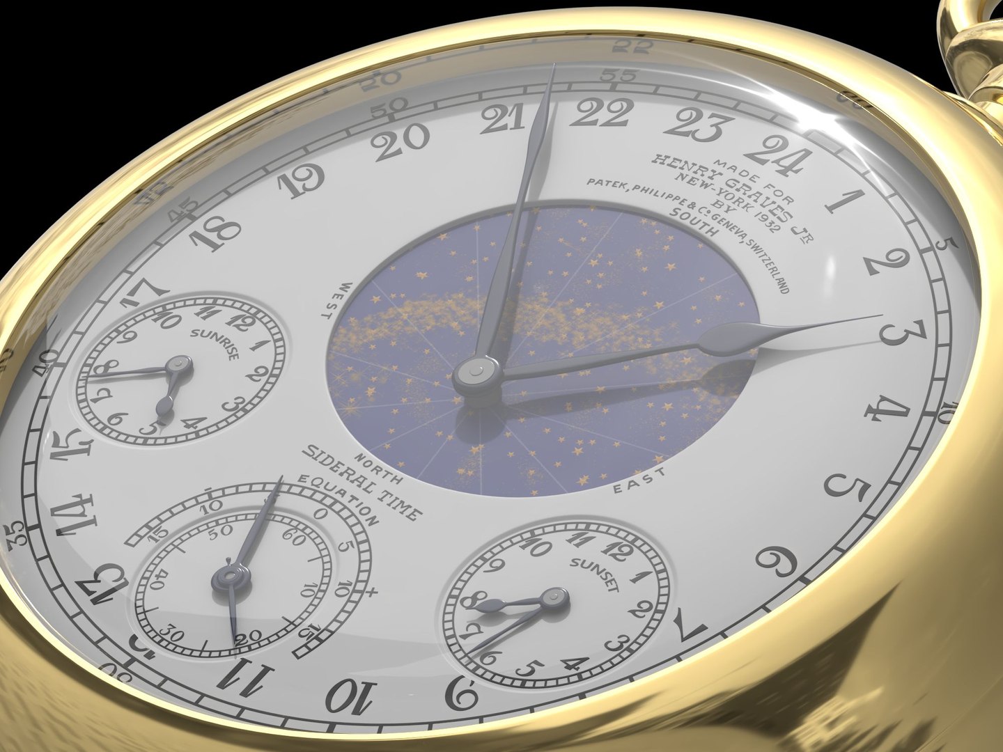 3D Patek Philippe Henry Graves Supercomplication Model - TurboSquid 1924733