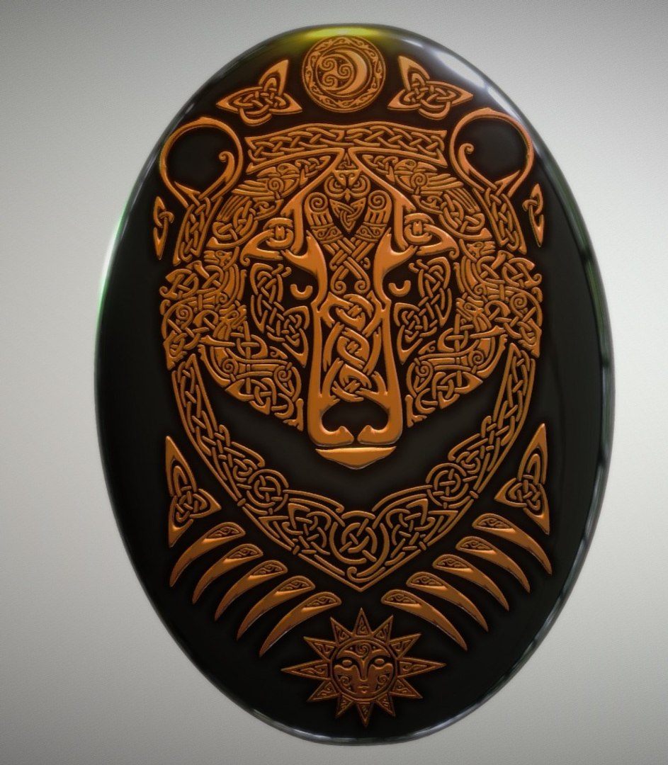 Bear - slavic ornament 3D model - TurboSquid 1389302