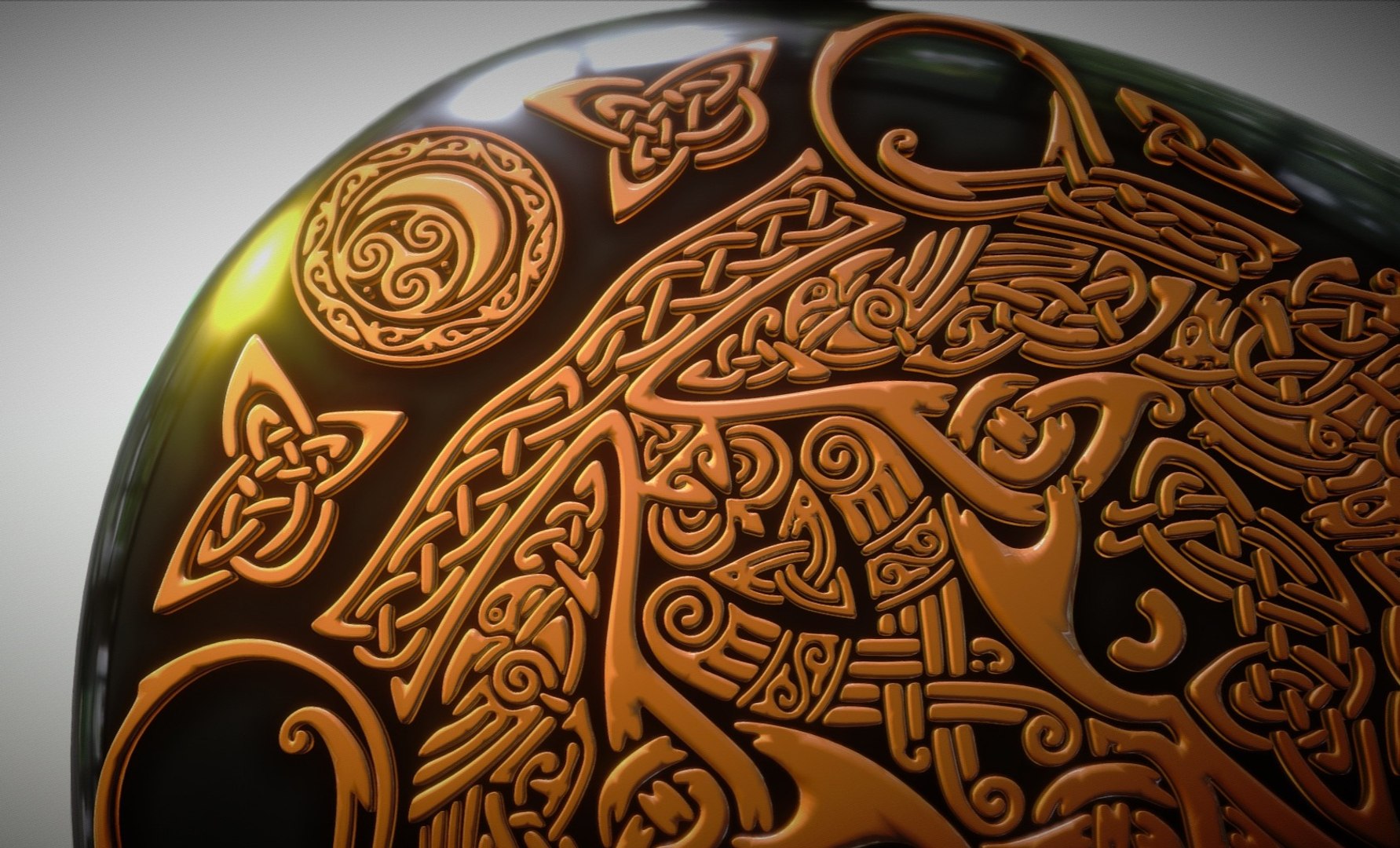 Bear - slavic ornament 3D model - TurboSquid 1389302