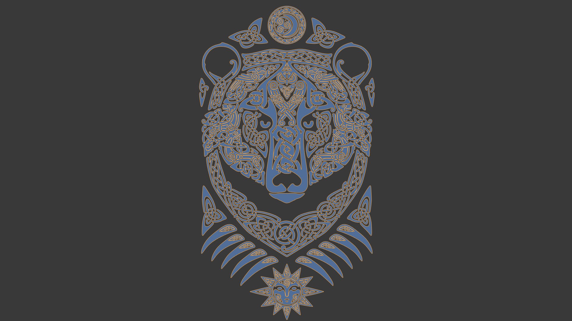 Bear - slavic ornament 3D model - TurboSquid 1389302