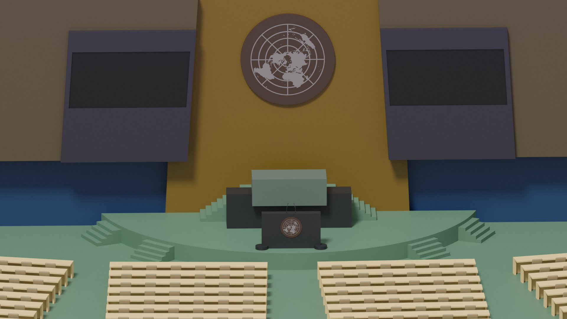 3D United Nations General Assembly Model - TurboSquid 2248972