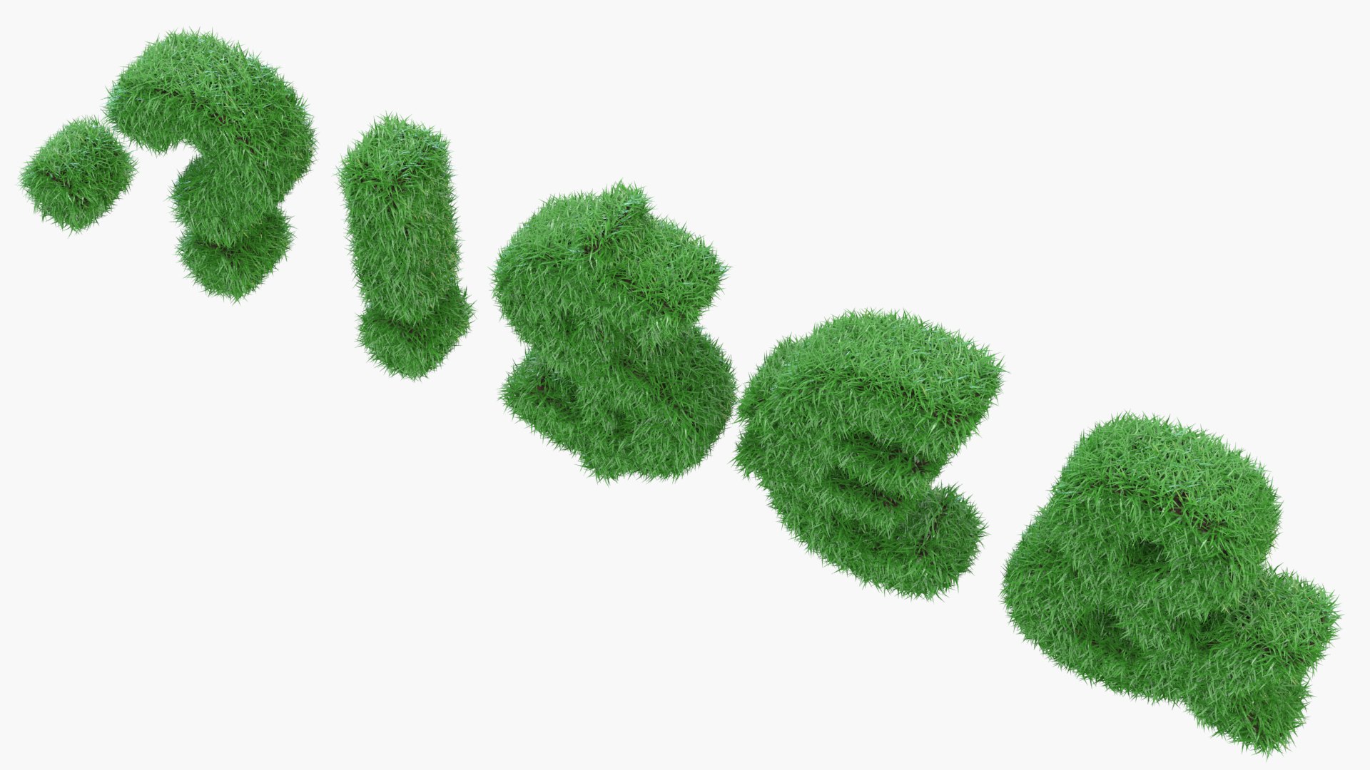 3D Grass Alphabet - TurboSquid 1629405
