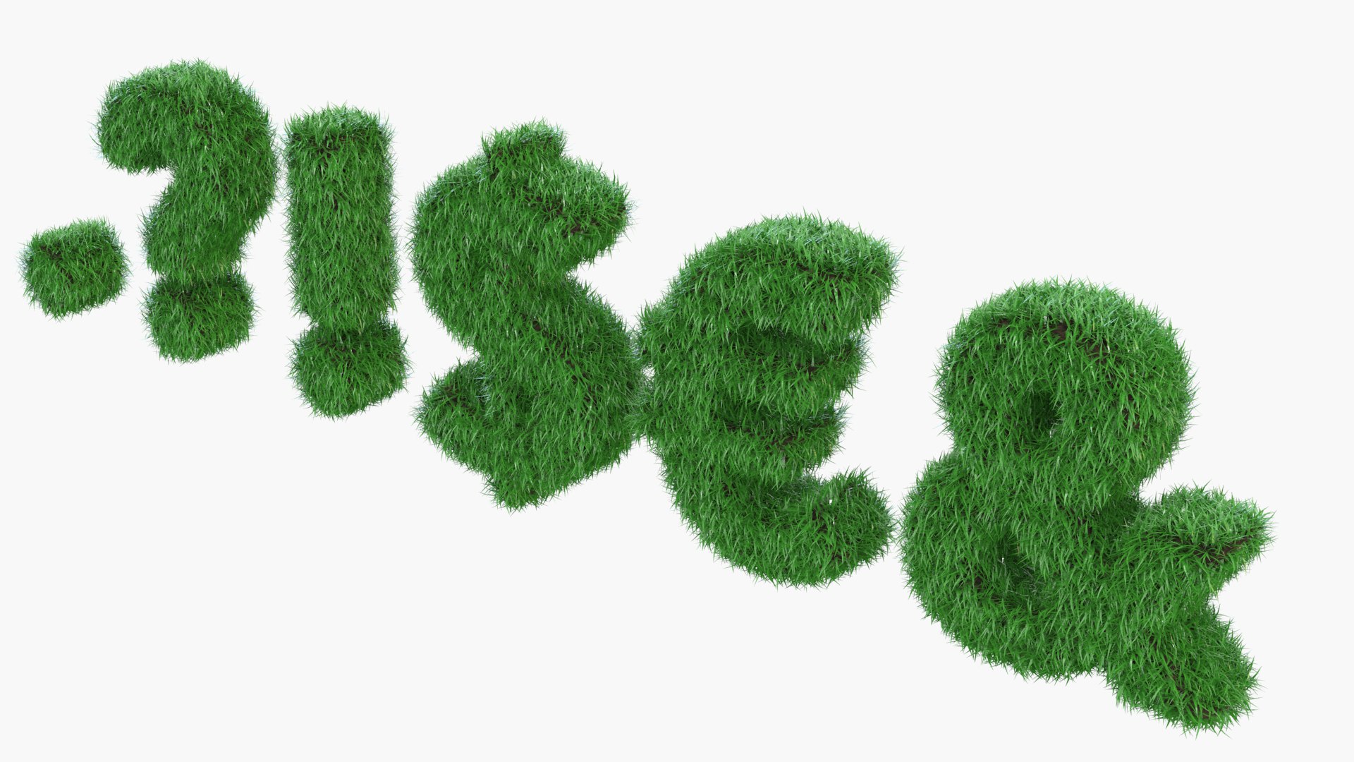 3D Grass Alphabet - TurboSquid 1629405