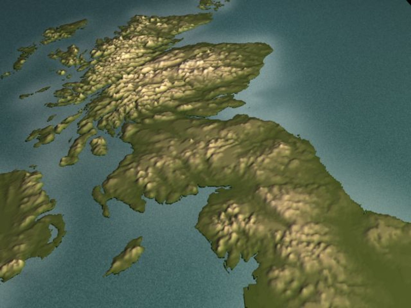 Relief Uk 3d Model