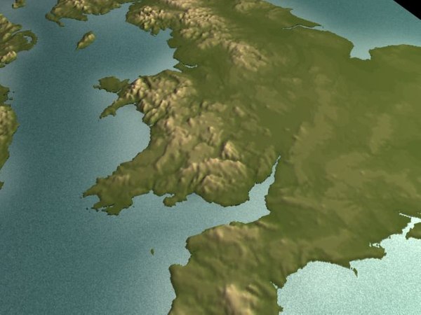 relief uk 3d model