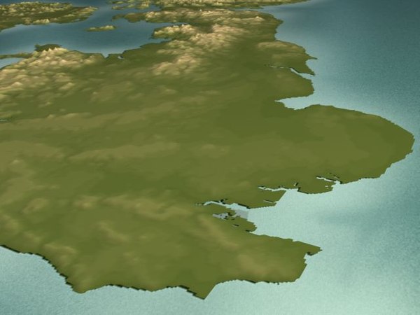 relief uk 3d model
