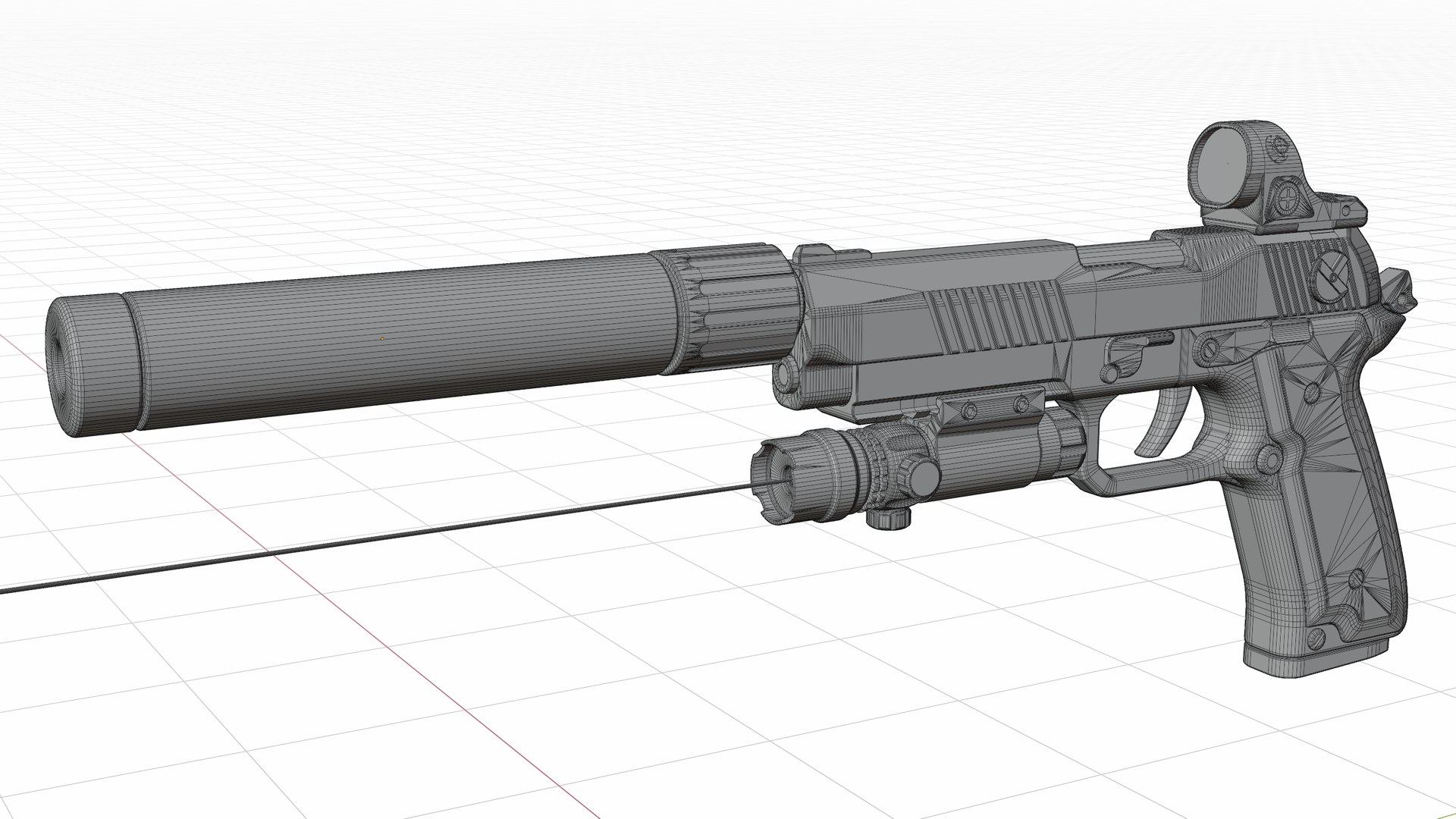 3D Model Pistol Semi Auto-Burst Splinter 18 - TurboSquid 2215353