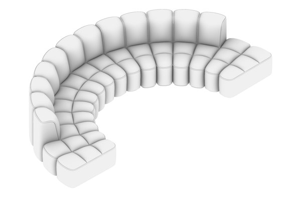 modelo 3d Sofá semicircular - TurboSquid 2254504